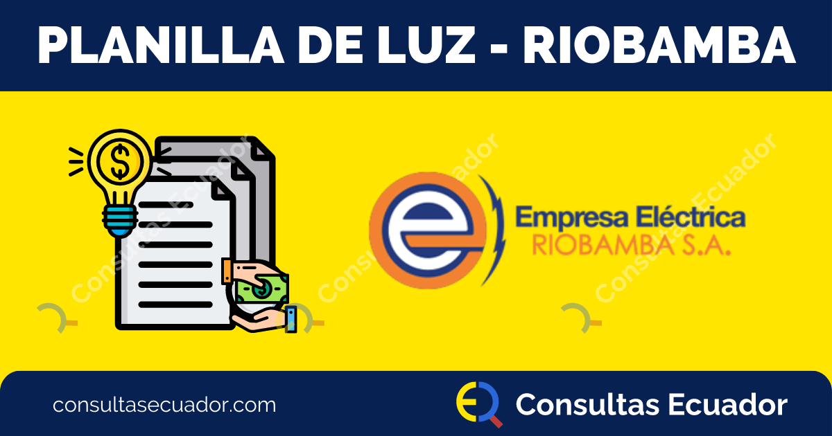Pagar planilla de Luz Riobamba - EERSA | Consultas Ecuador